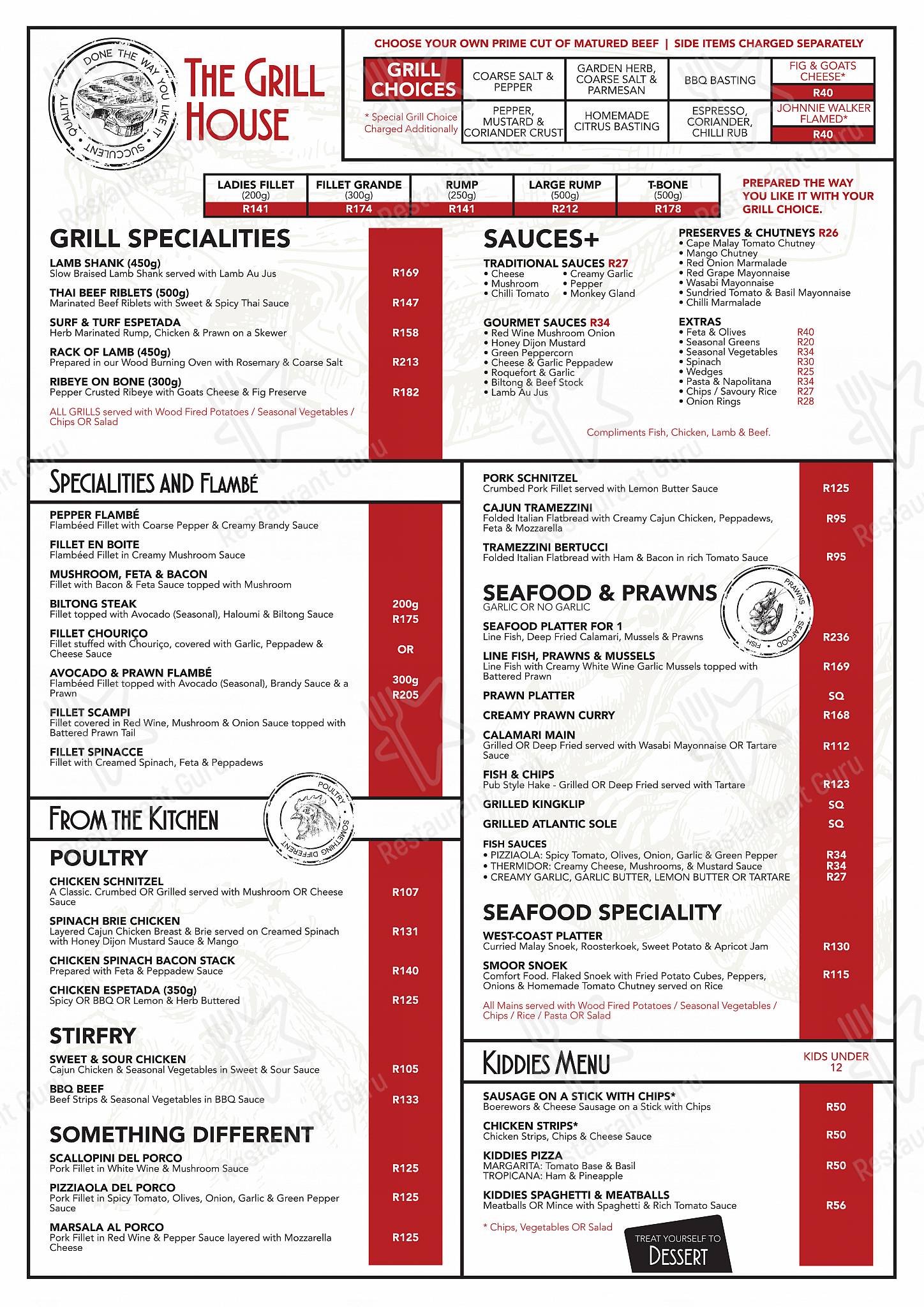 Menu at Ginellis Restaurant, Middelburg, Shop no. 3