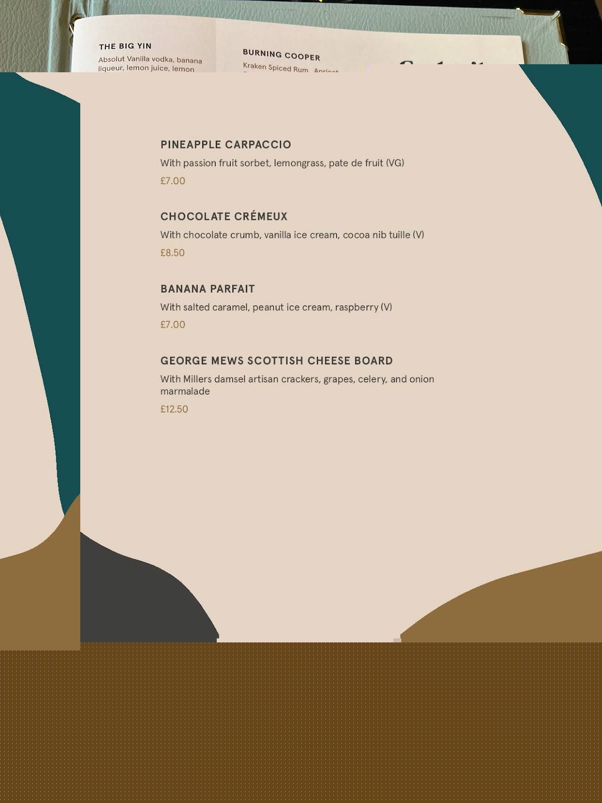 Menu at Glaschu Restaurant & Bar, Glasgow