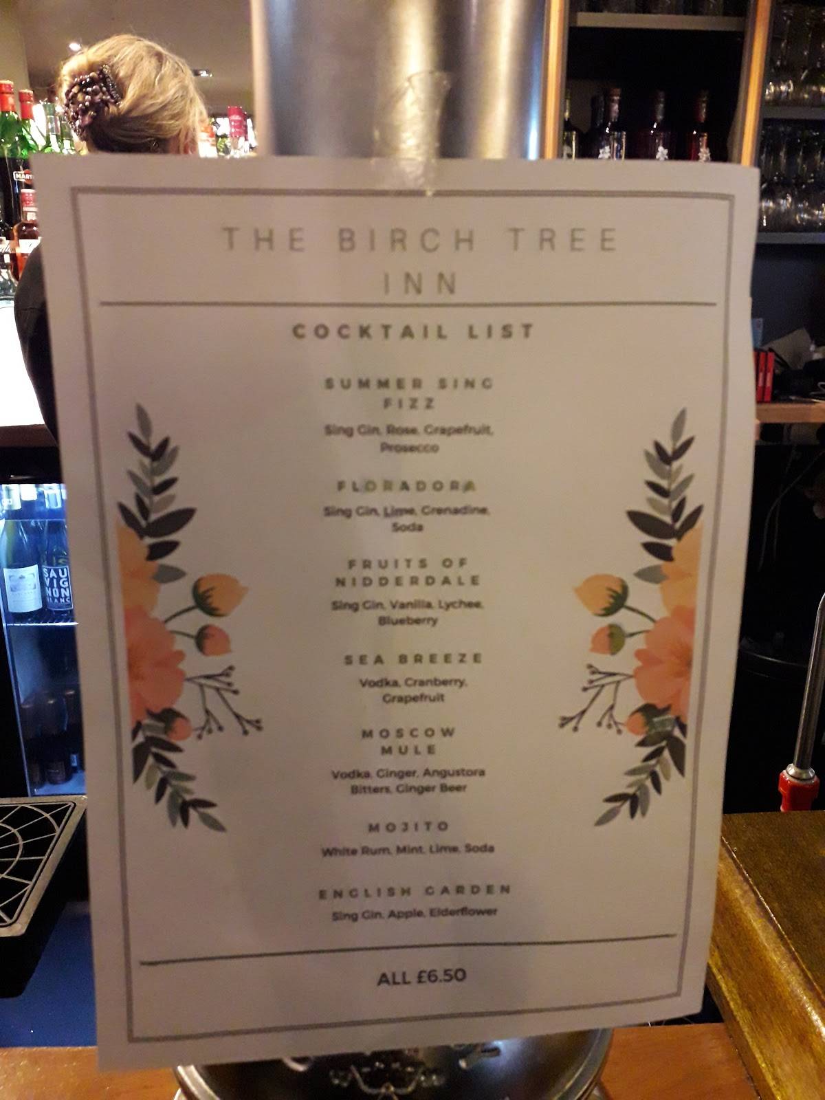 Menu at Glasshouse At The Birch Tree Inn pub & bar, Pateley Bridge