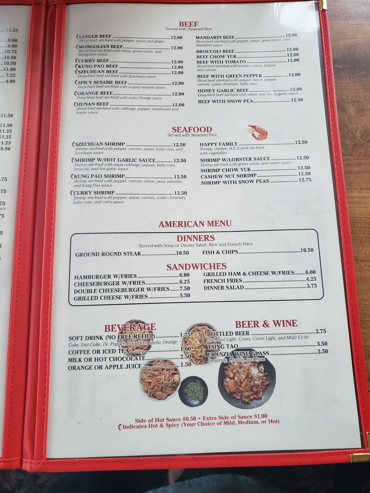 Menu at Golden Fountain restaurant, Pendleton, 437 S Main St