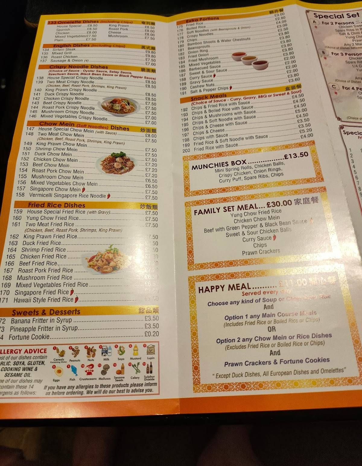 Menu at Golden Harbour Chinese Takeaway fast food, Warkworth