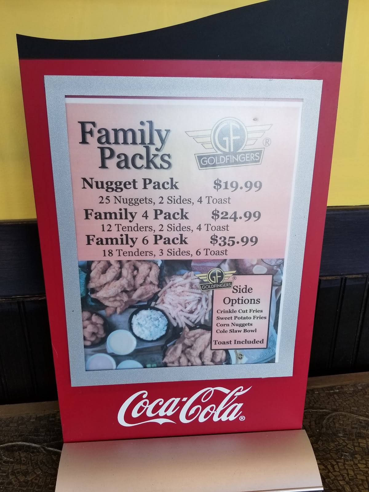 Menu at Goldfingers restaurant, Dothan, W Main St