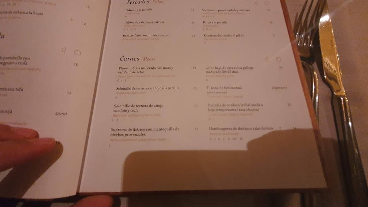 Menu at Restaurante Alameda Granada, Granada