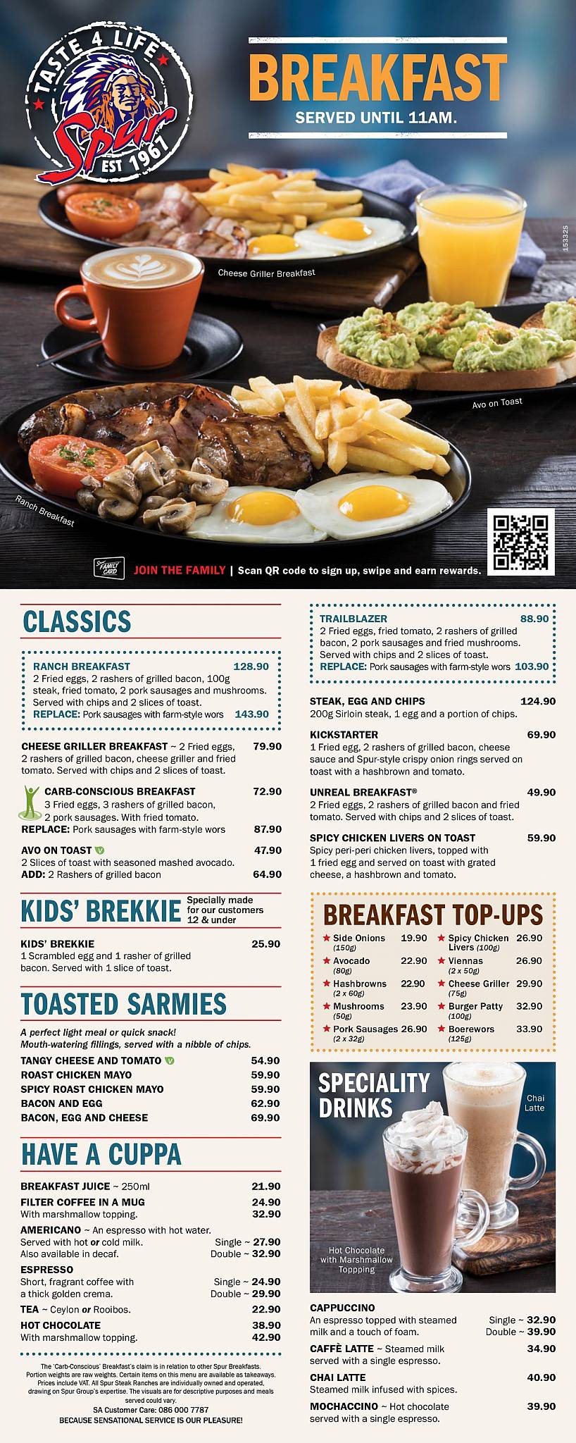 Menu au Grand Canyon Spur restaurant, Pinetown, Sandy's Centre Cnr ...