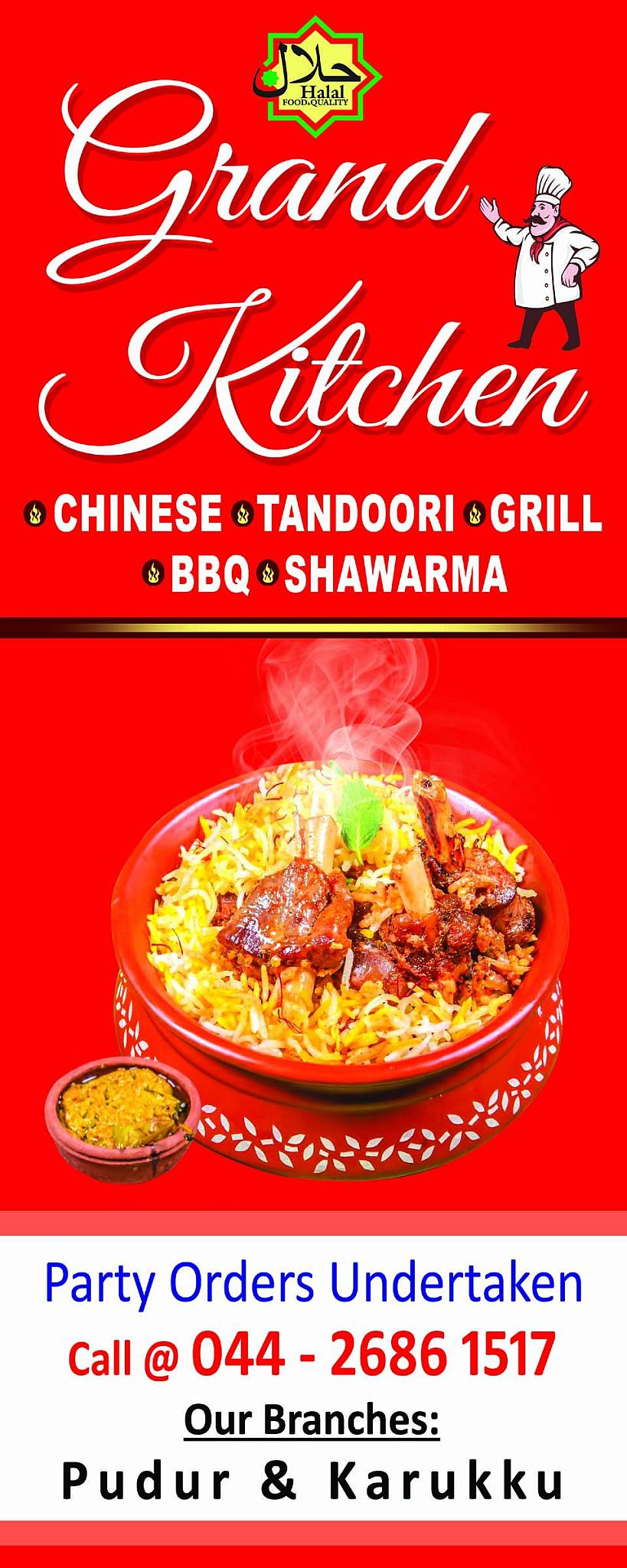 Menu at The Grand kitchen, Chennai, 136