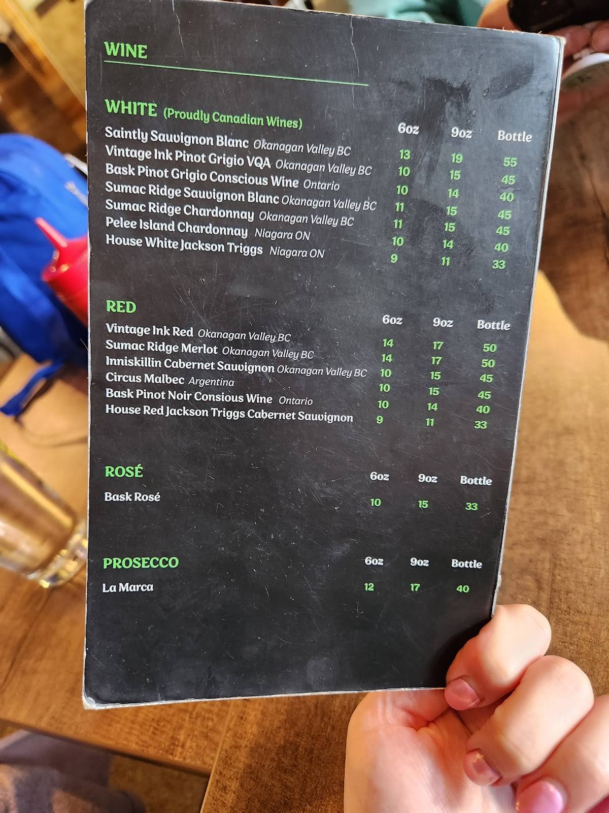 Menu at Graze Food & Drink pub & bar, Canmore