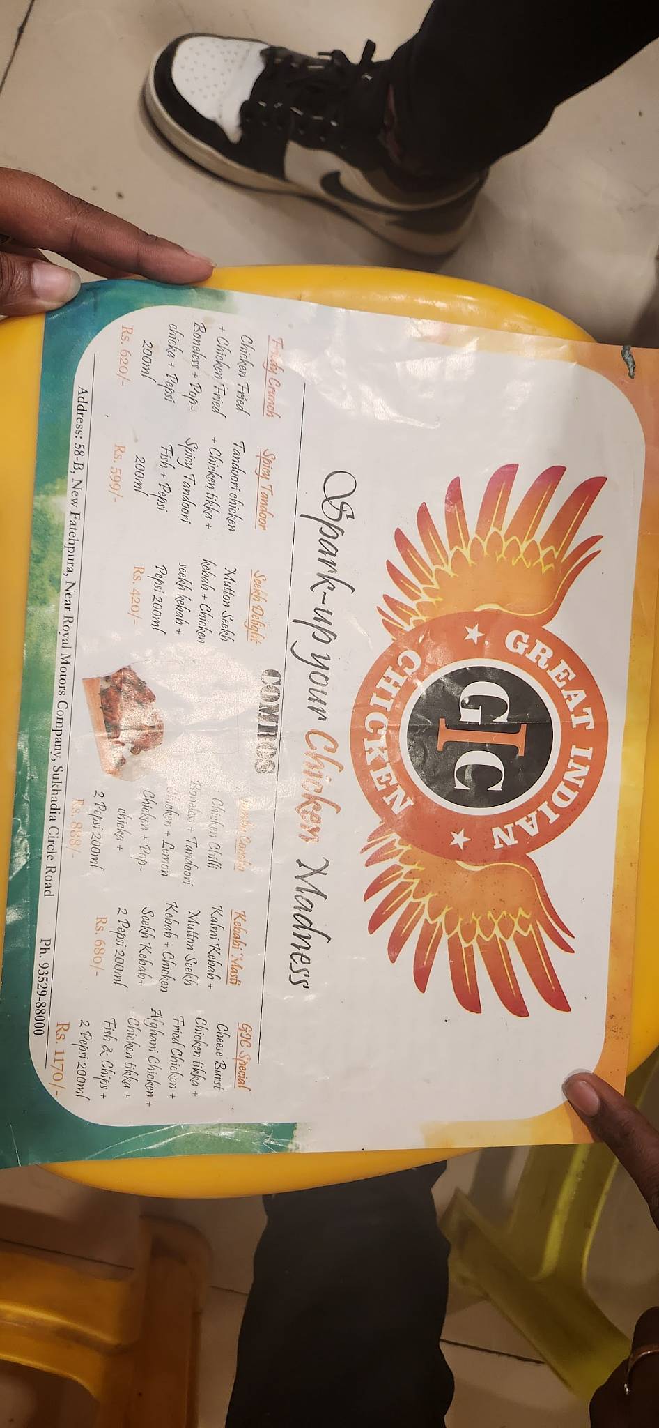 Menu at Great Indian Chicken, Udaipur