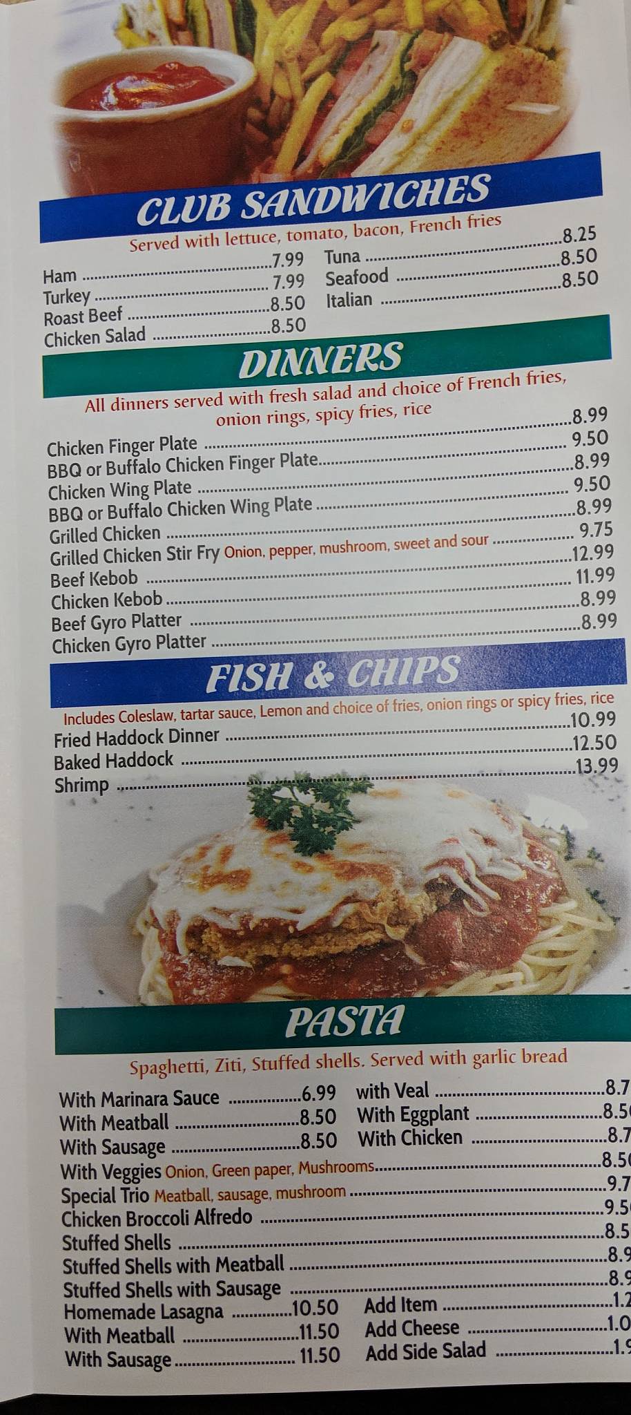 Menu at Great Oak Pizza pizzeria, Southbridge