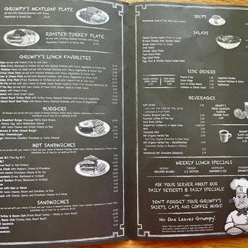 Menu at Grumpy's Restaurant, Orange Park