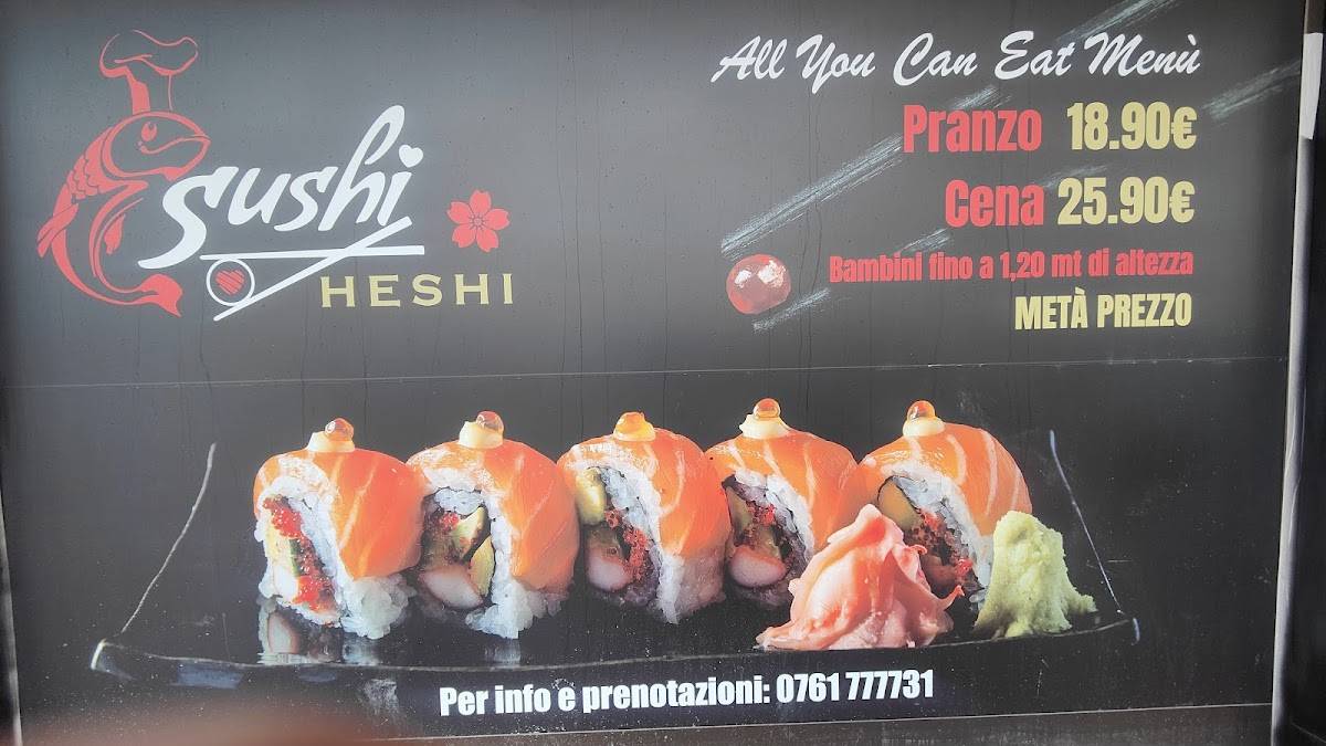 Menu da HESHI SUSHI ristorante, Viterbo, Via Igino Garbini