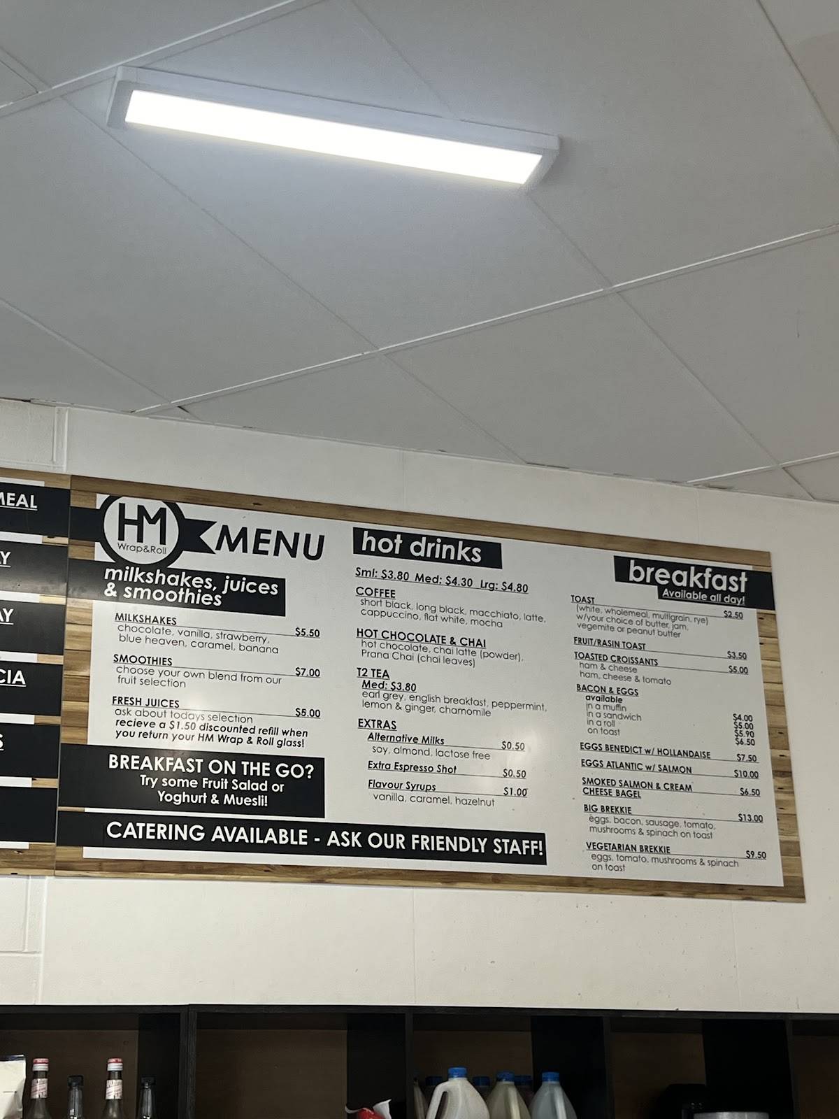 Menu at HM Wrap & Roll fast food, Ballarat Central