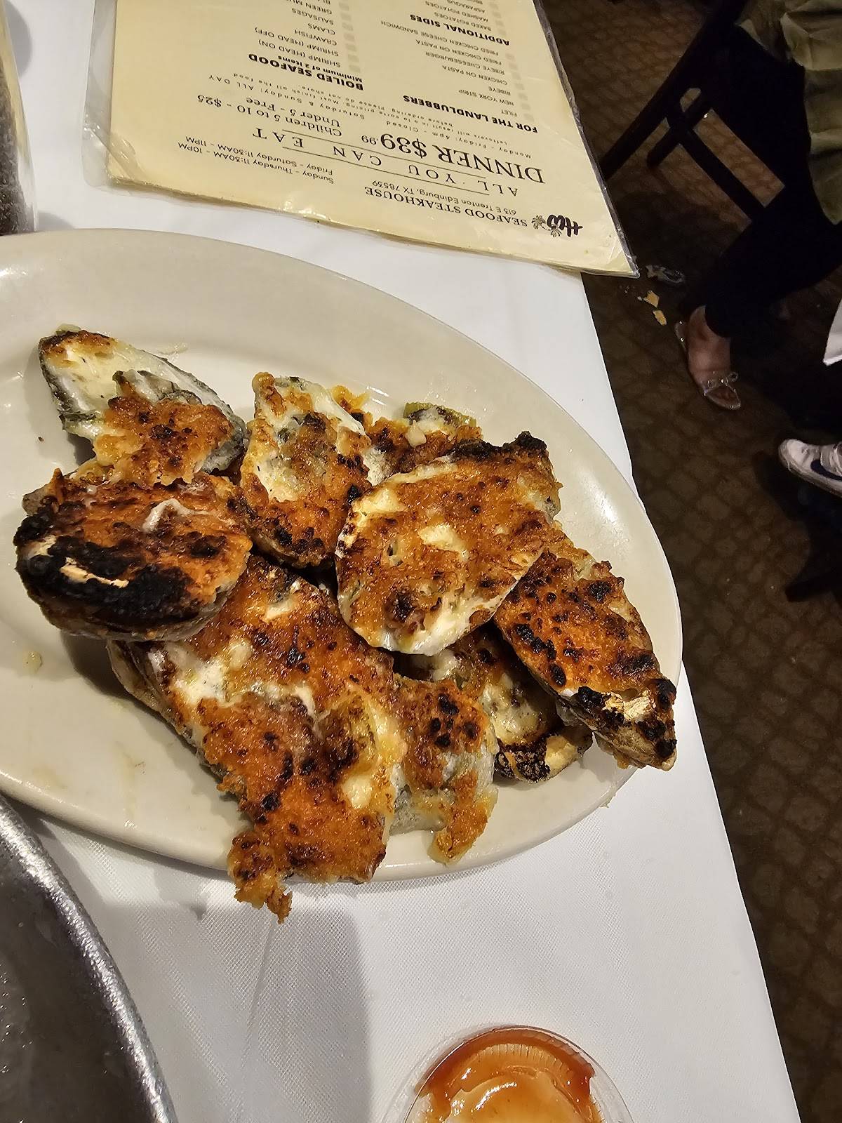 Menu at HW Seafood SteakHouse, Edinburg