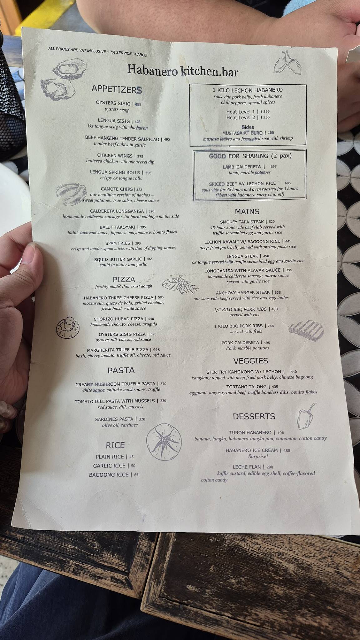 Menu at Habanero Kitchen Bar, Quezon City, Araneta Center