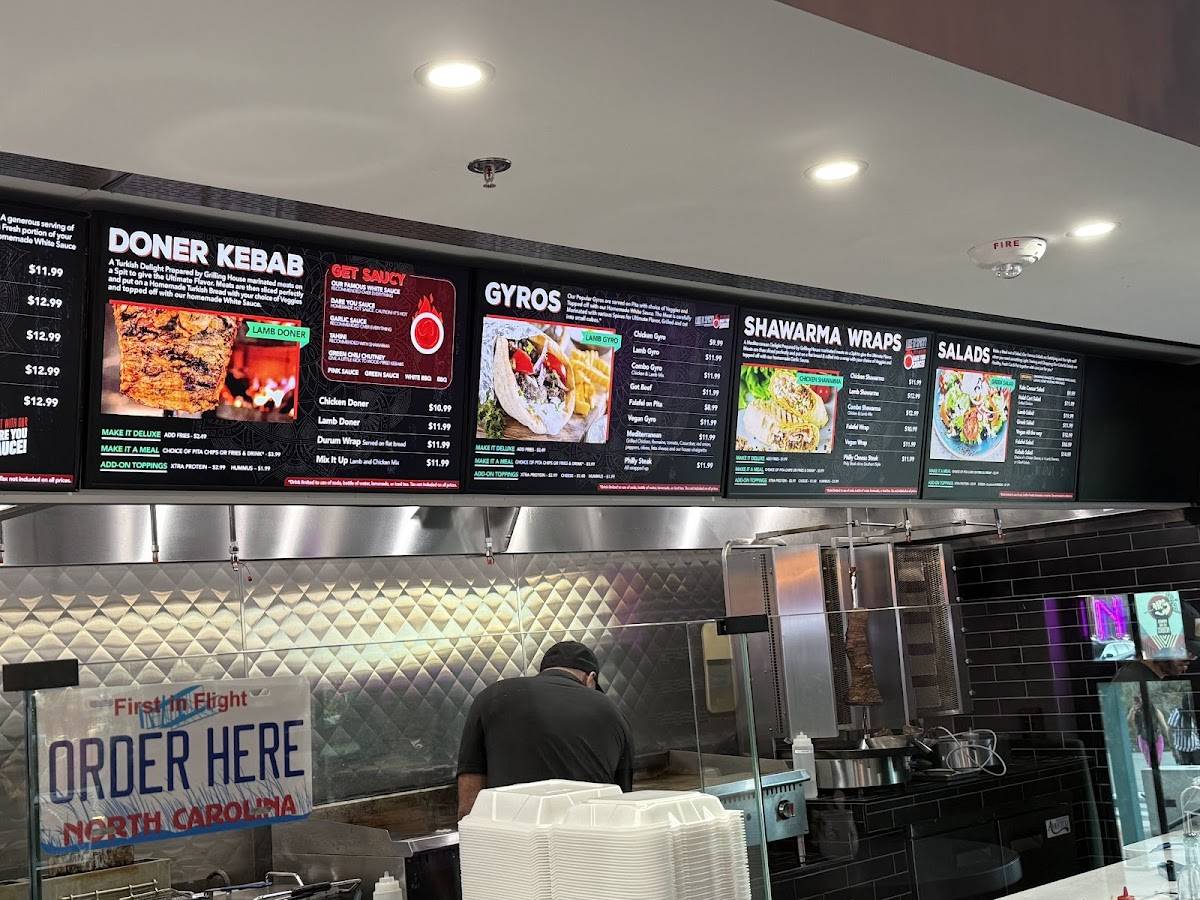 Menu at Halal Street Food at Camp North End restaurant, Charlotte