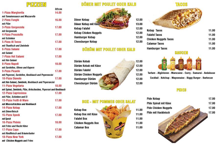 Menu at Hallo Tacos, Visp