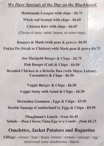 Menu at Hand & Marigold pub & bar, London, 244 Bermondsey St