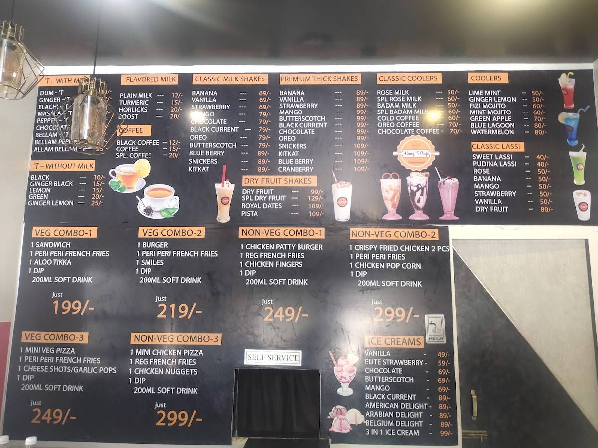 Menu at Hang 'T Cafe, Proddatur