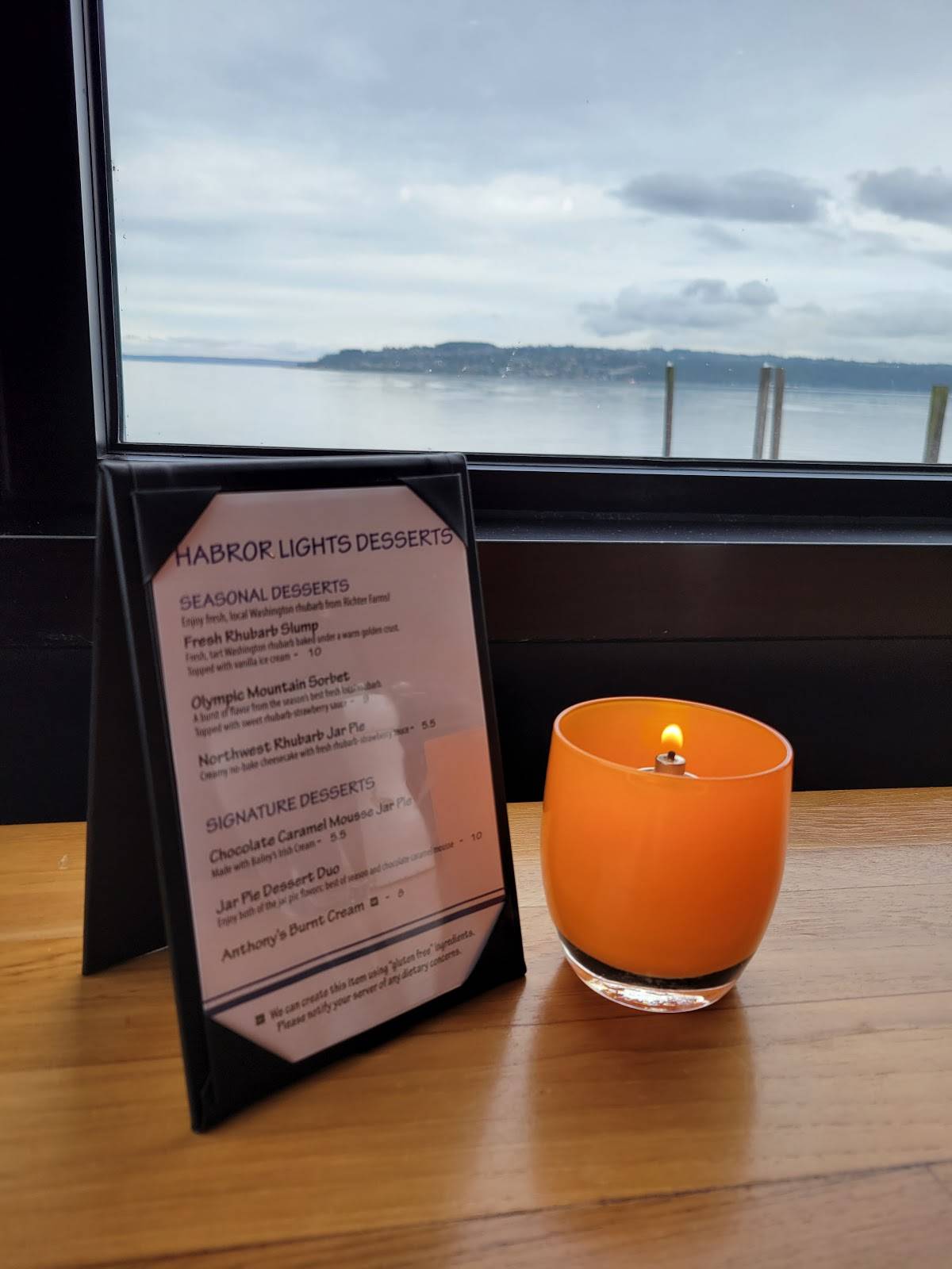 Menu at Harbor Lights restaurant, Tacoma