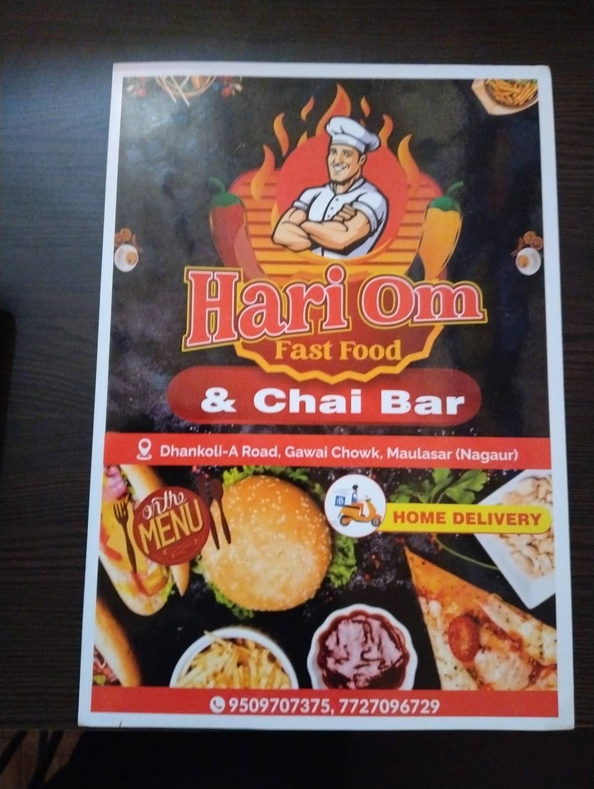 Menu at Hari Om Fast Food & Chai Bar, Maulasar