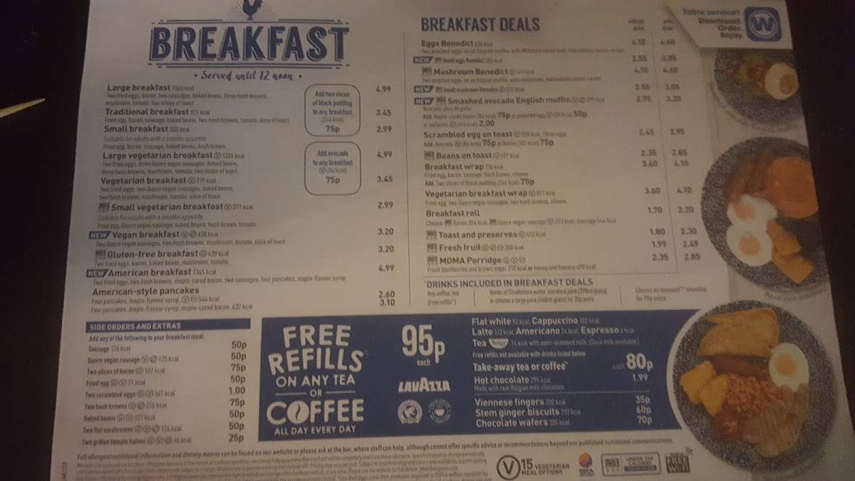 Menu at The Ward Jackson - JD Wetherspoon pub & bar, Hartlepool