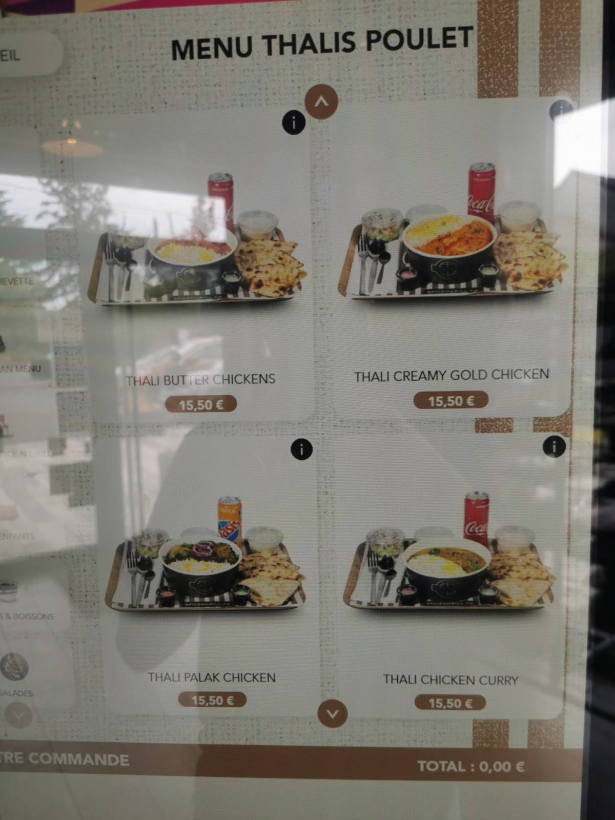 Menu au SPICE'N'GRILL restaurant, Herblay