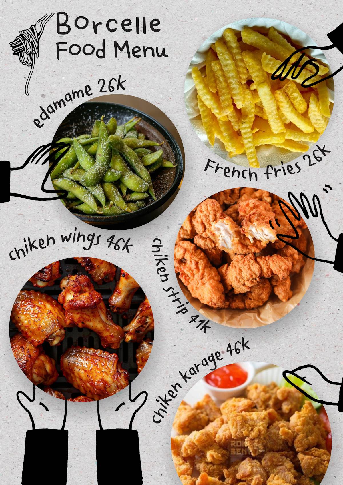 Menu at High passion bar, Batam