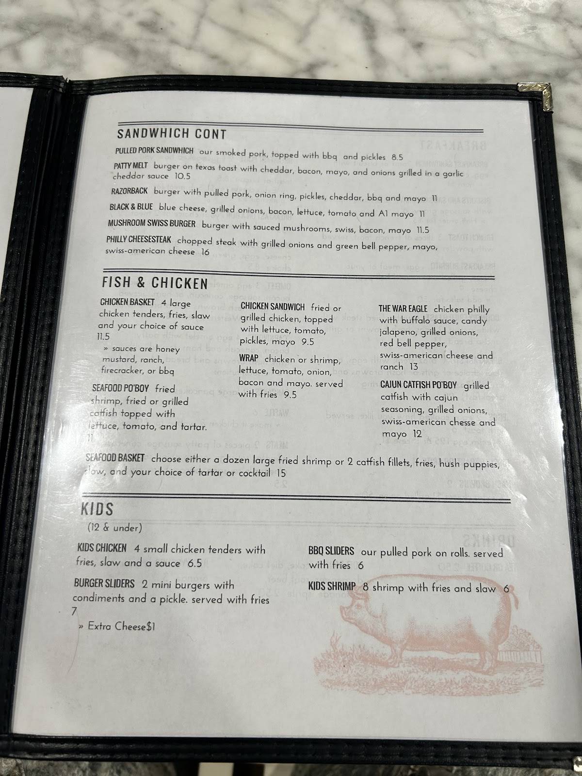 Menu at Highway 217 Cafe and Grill, Semmes