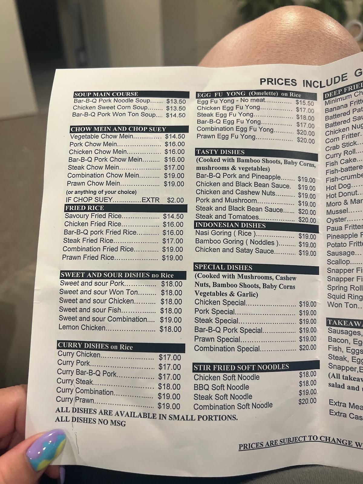 Menu at Hill Takeaways fast food, Pukekohe