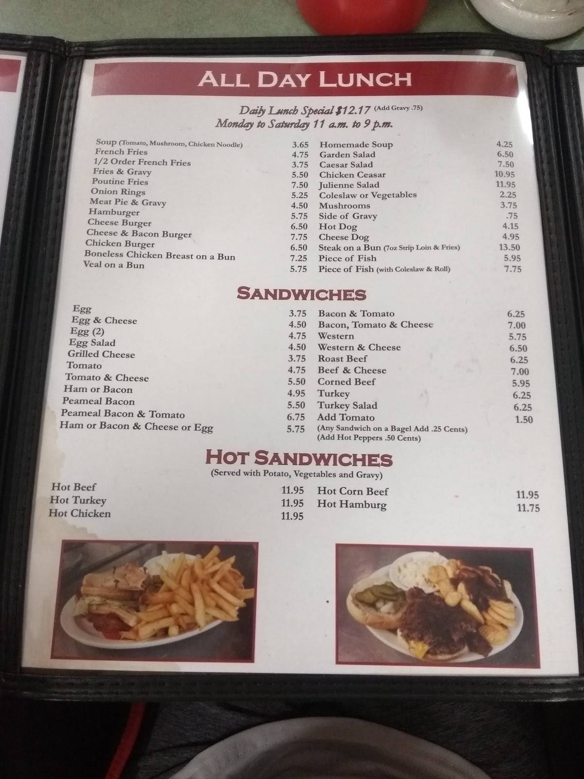 Menu at Hills Maple Leaf Restaurant, Orillia