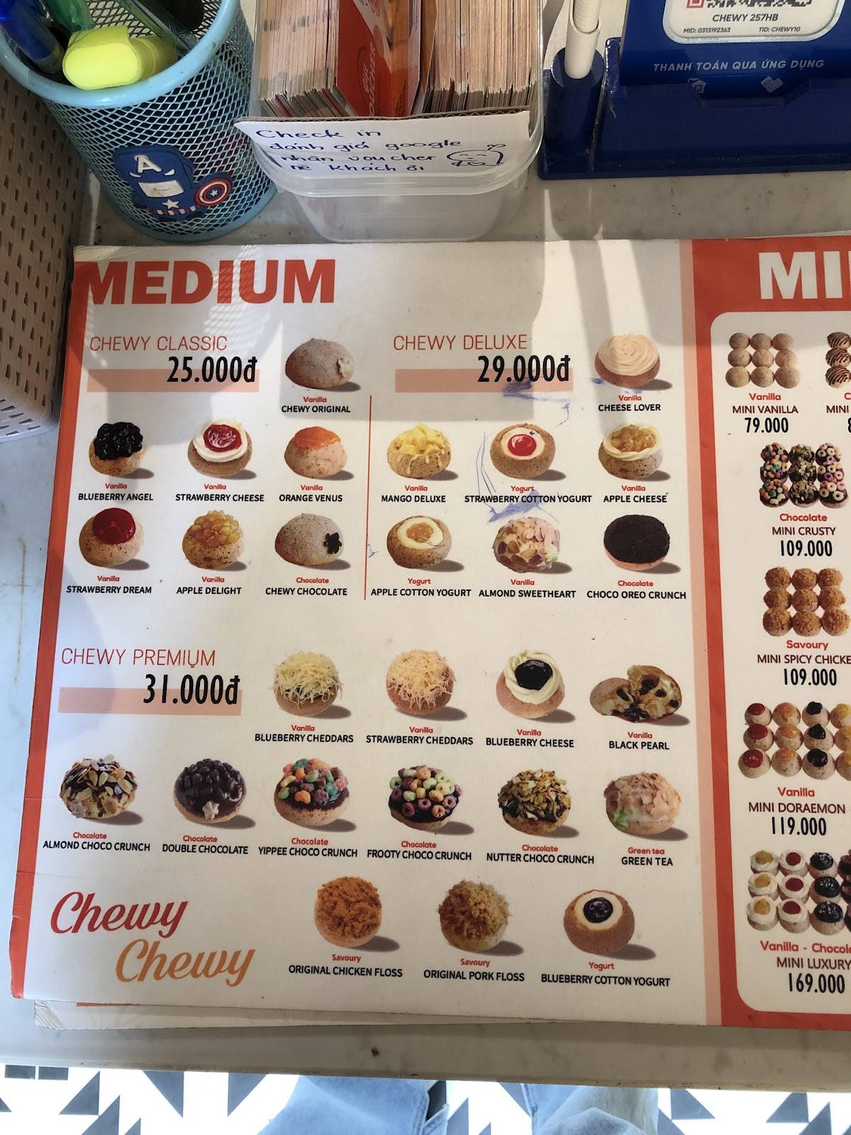Carta de Chewy Chewy Hồng Bàng, Ciudad Ho Chi Minh (Saigón)