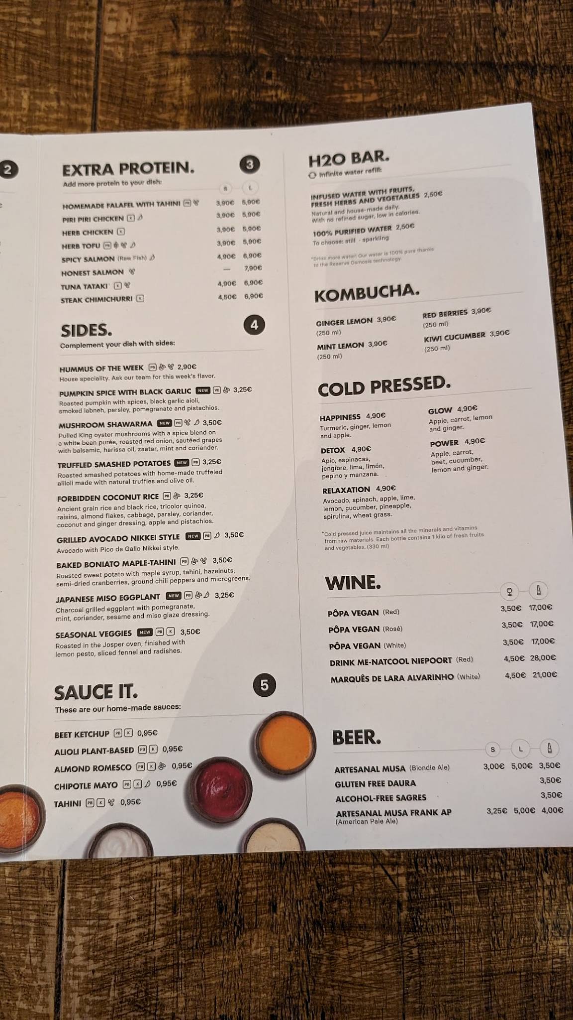Menu em Honest Greens Parque das Nações restaurante, Lisboa, Alameda ...