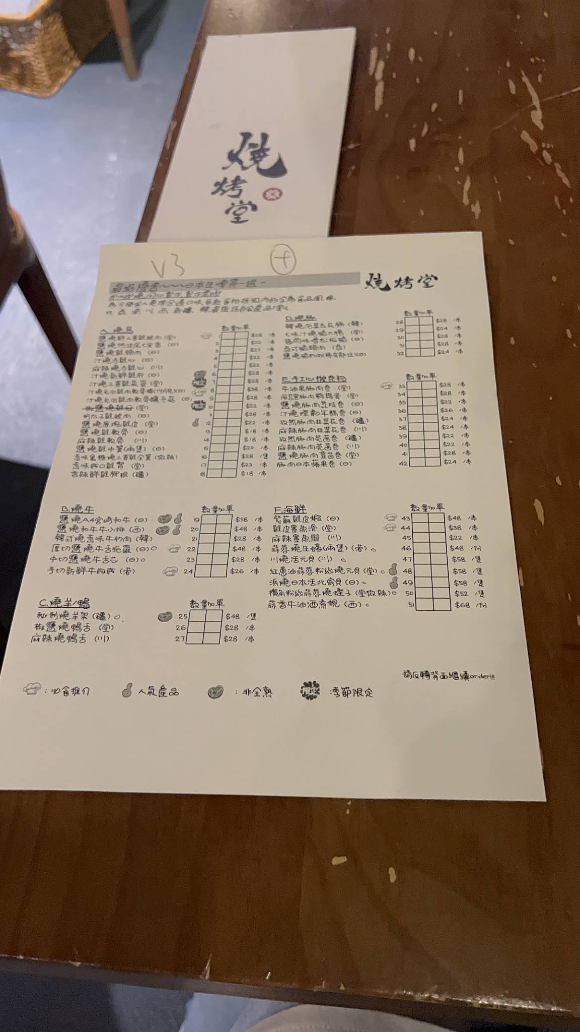 Menu at Skewer Kitchen (Tsim Sha Tsui) restaurant, Hong Kong, Knutsford ...