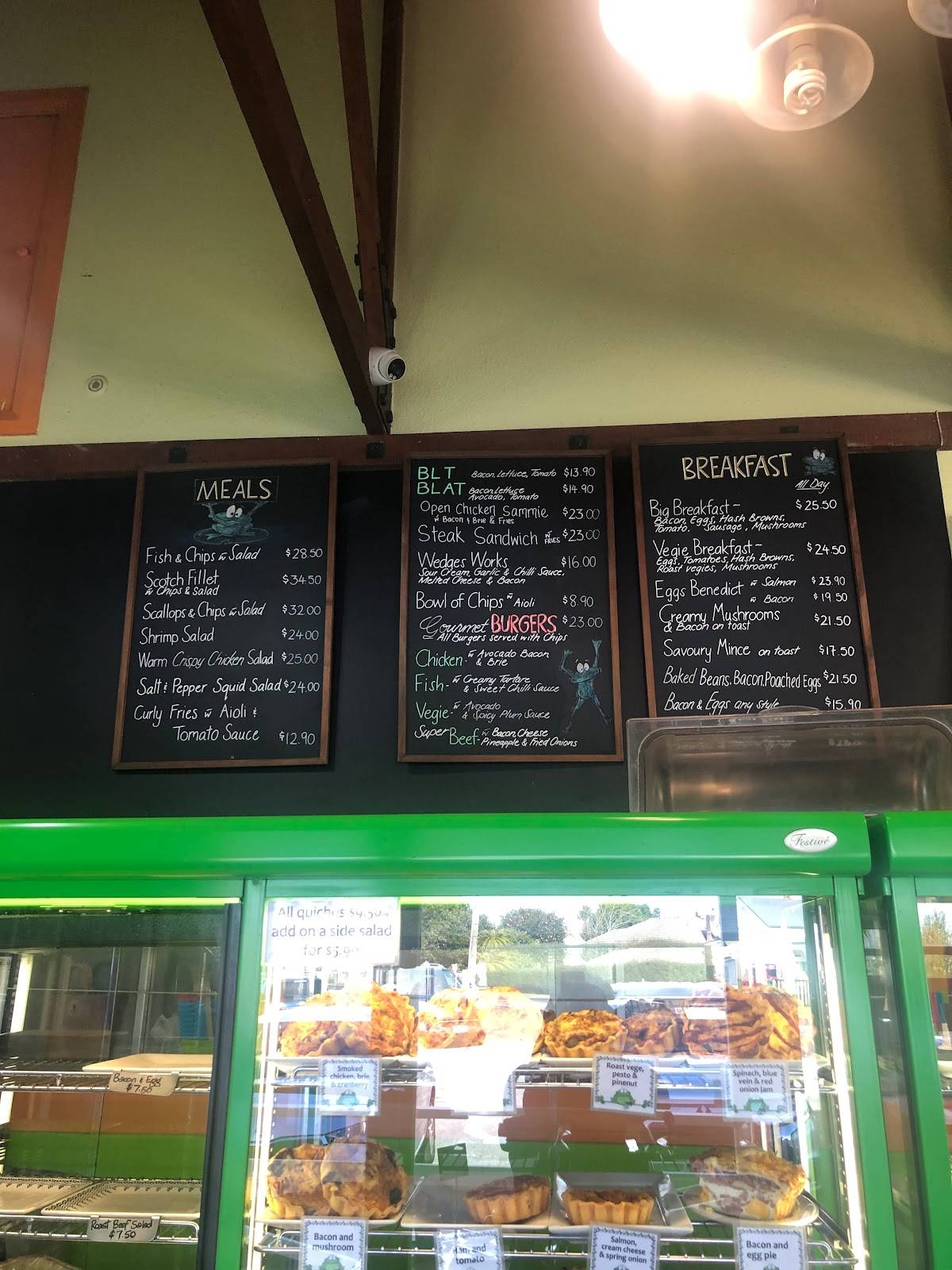 Menu at Hopin Stopin Cafe, Taupiri