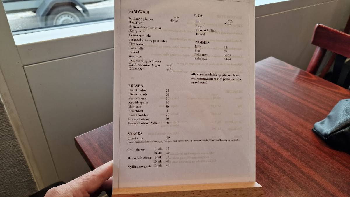 Menu at Restaurant Amanda, Hornslet, Byvej 6