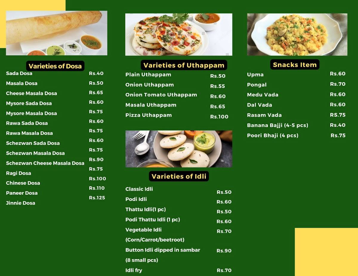 Menu at Hotel Hriday Bhavan - Authentic South Indian food, Thane