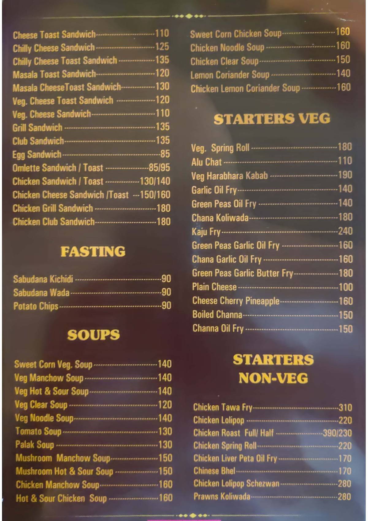 Menu at Hotel Vrushali Restaurant And Bar, Navi Mumbai, Hotel Vrushali ...