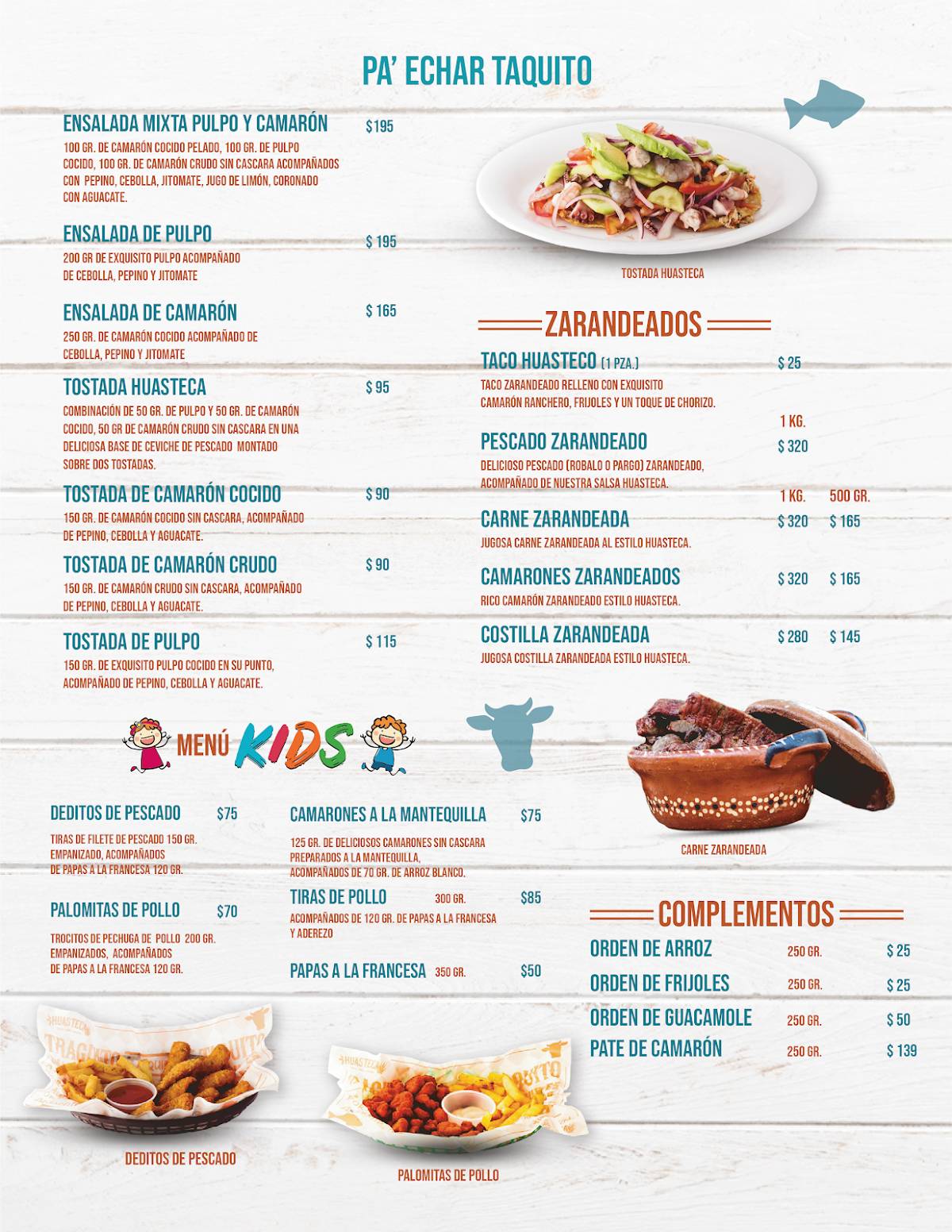 Carta del restaurante Huasteca Tepic, Tepic