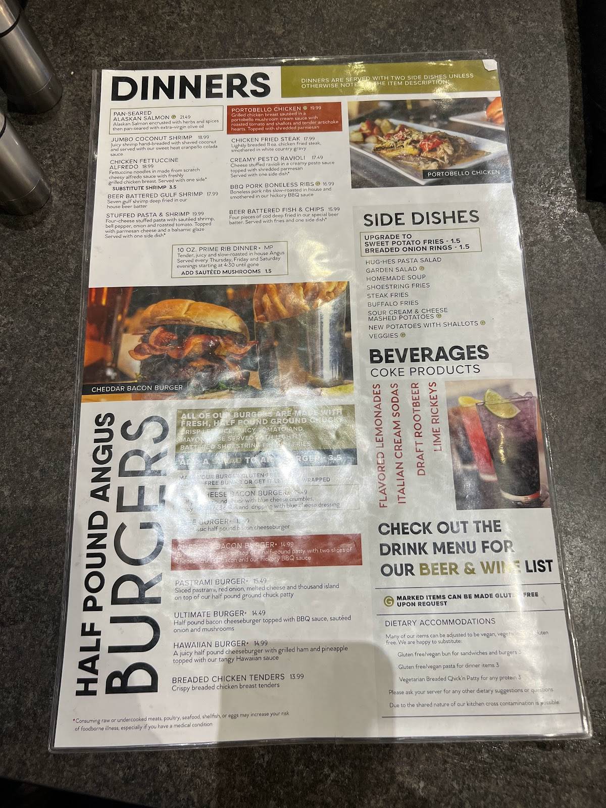 Menu at Hug-Hes Restaurant and Catering, Centerville