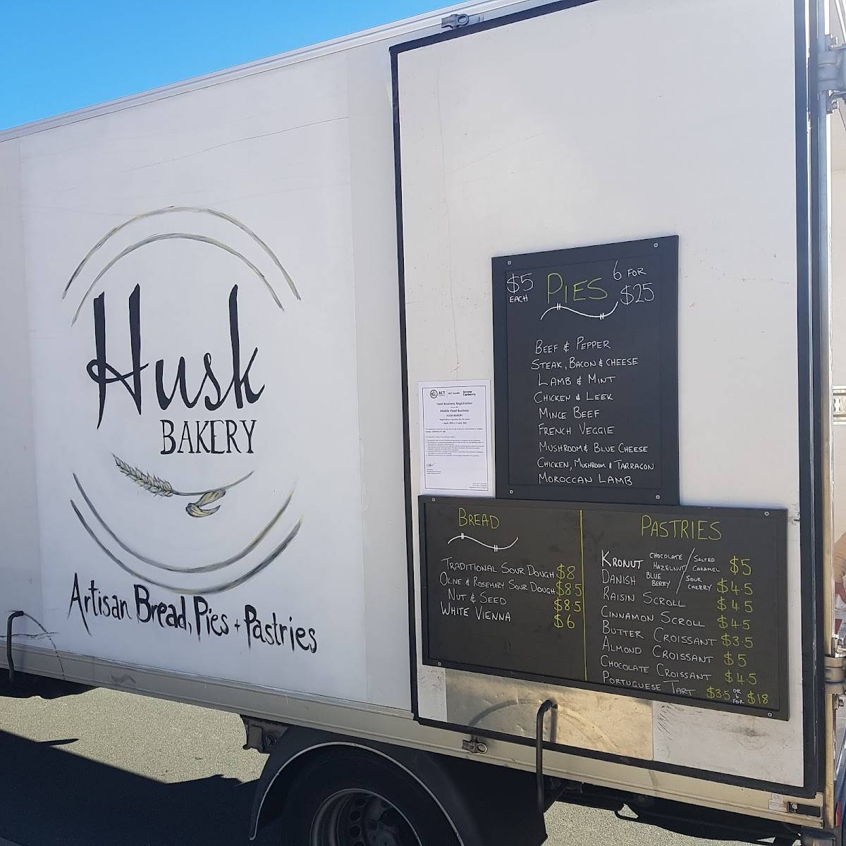 Menu at Cedar Husk Cafe, Fyshwick