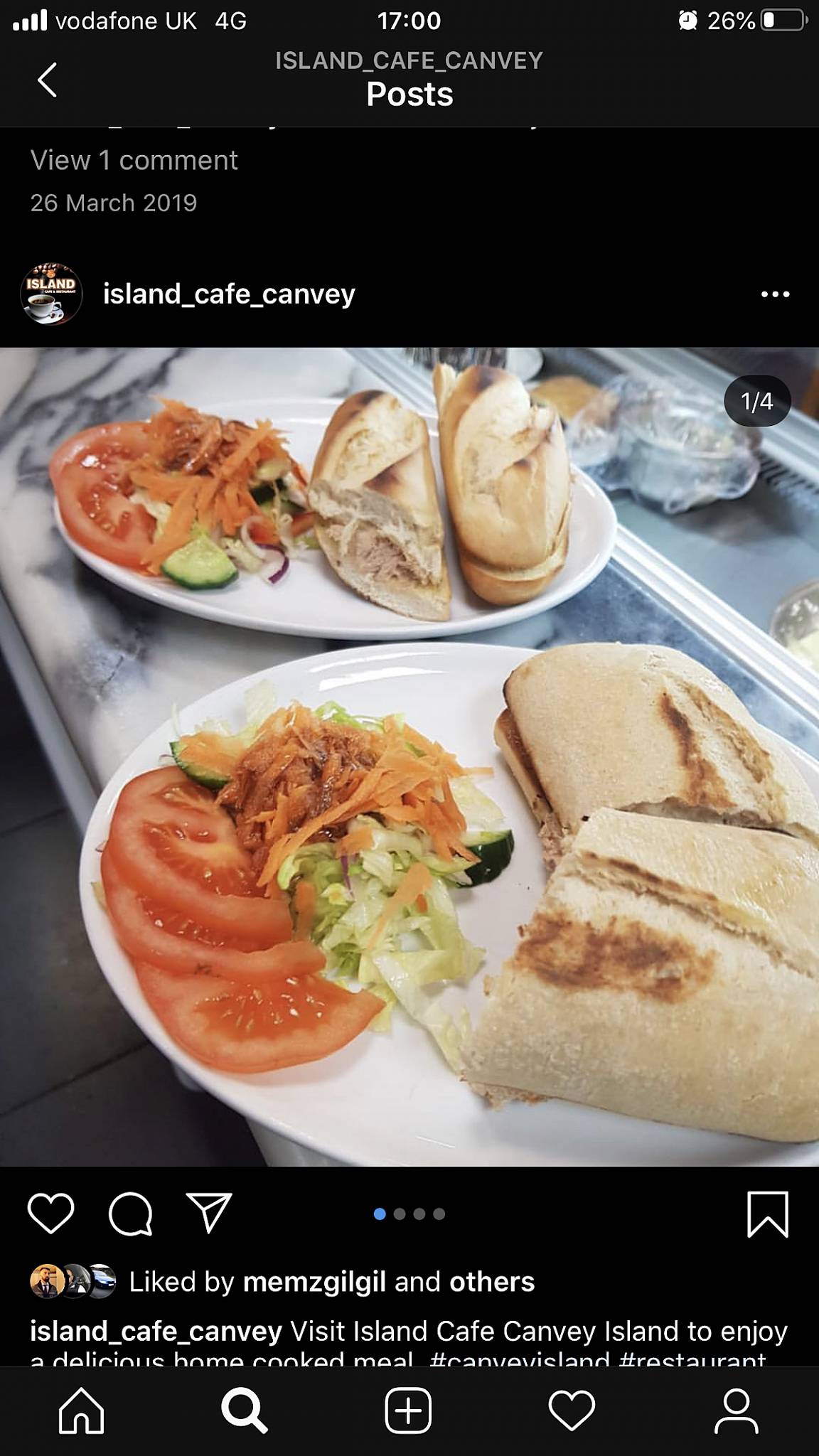 Menu at ISLAND CAFE, Canvey Island