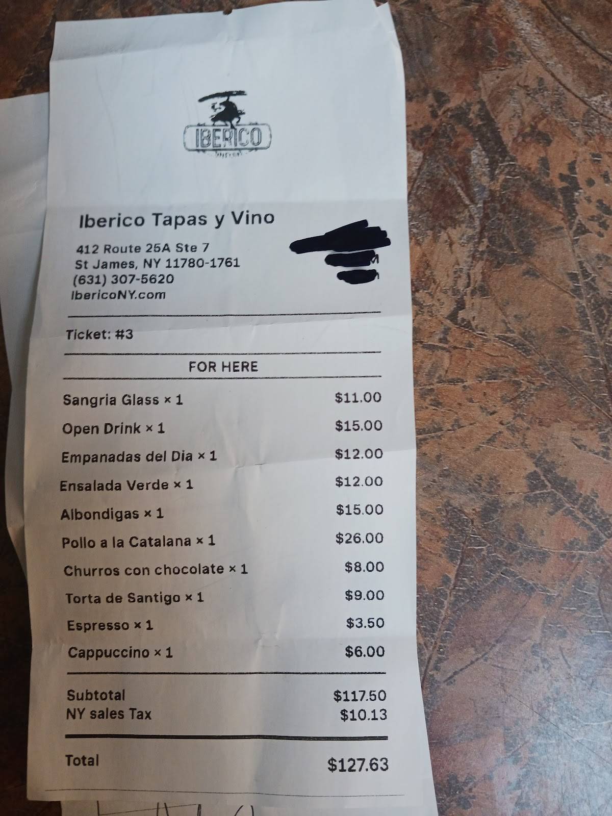 Menu at Iberic restaurant, Saint James