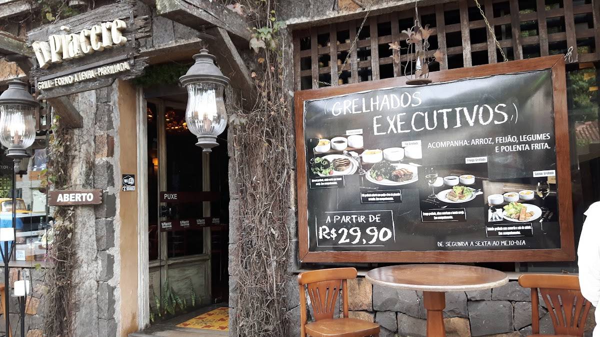 Menu em Il Piacere restaurante, Gramado