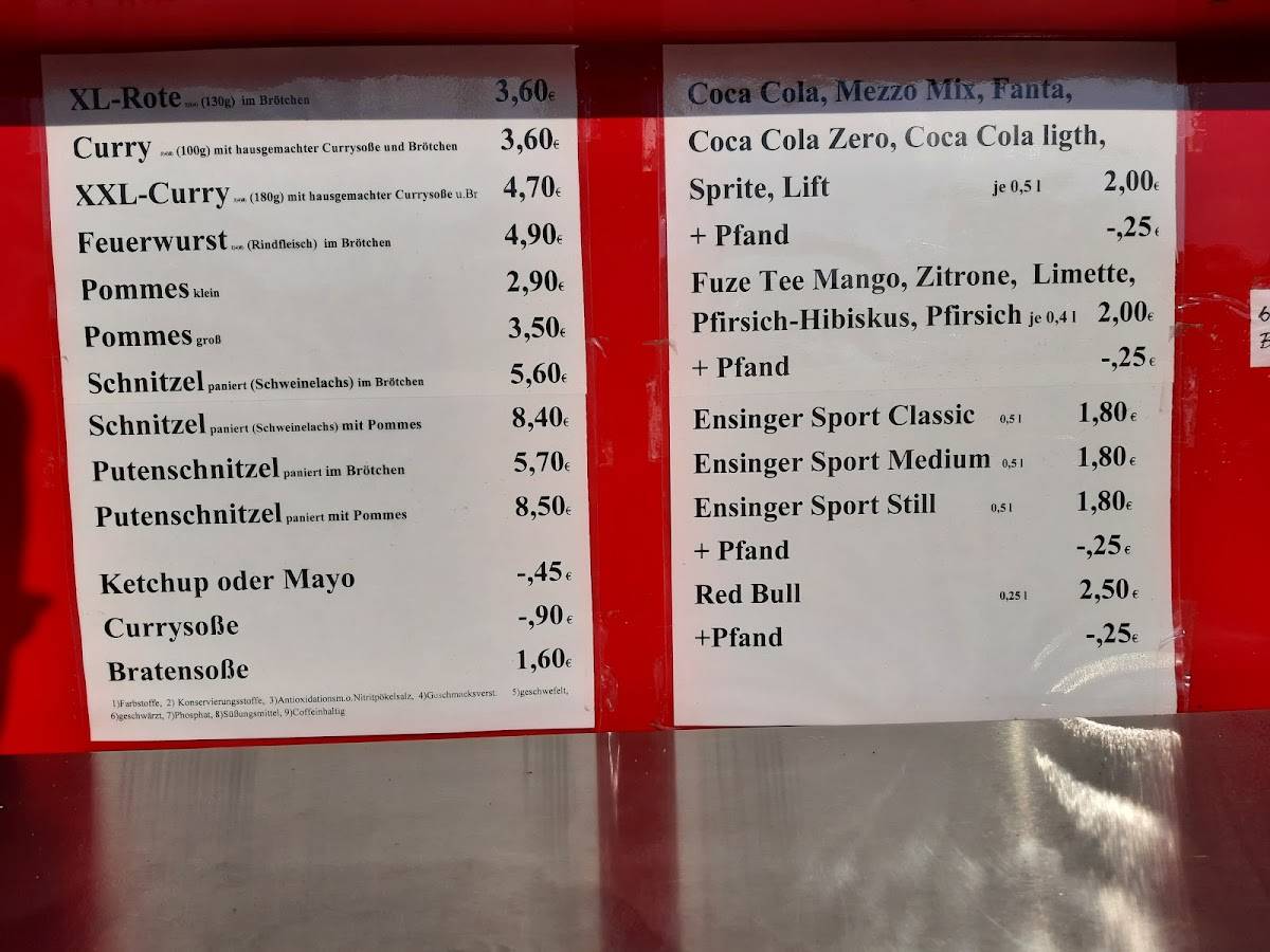 Menu at Imbiss beim OBI pub & bar, Uhingen