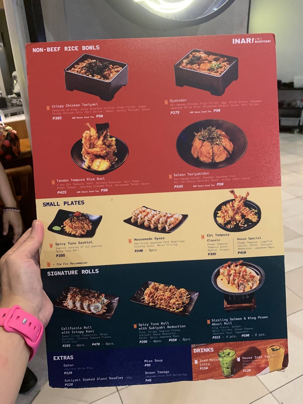 Menu at Inari Sukiyaki - QC restaurant, Quezon City, J27Q+R23