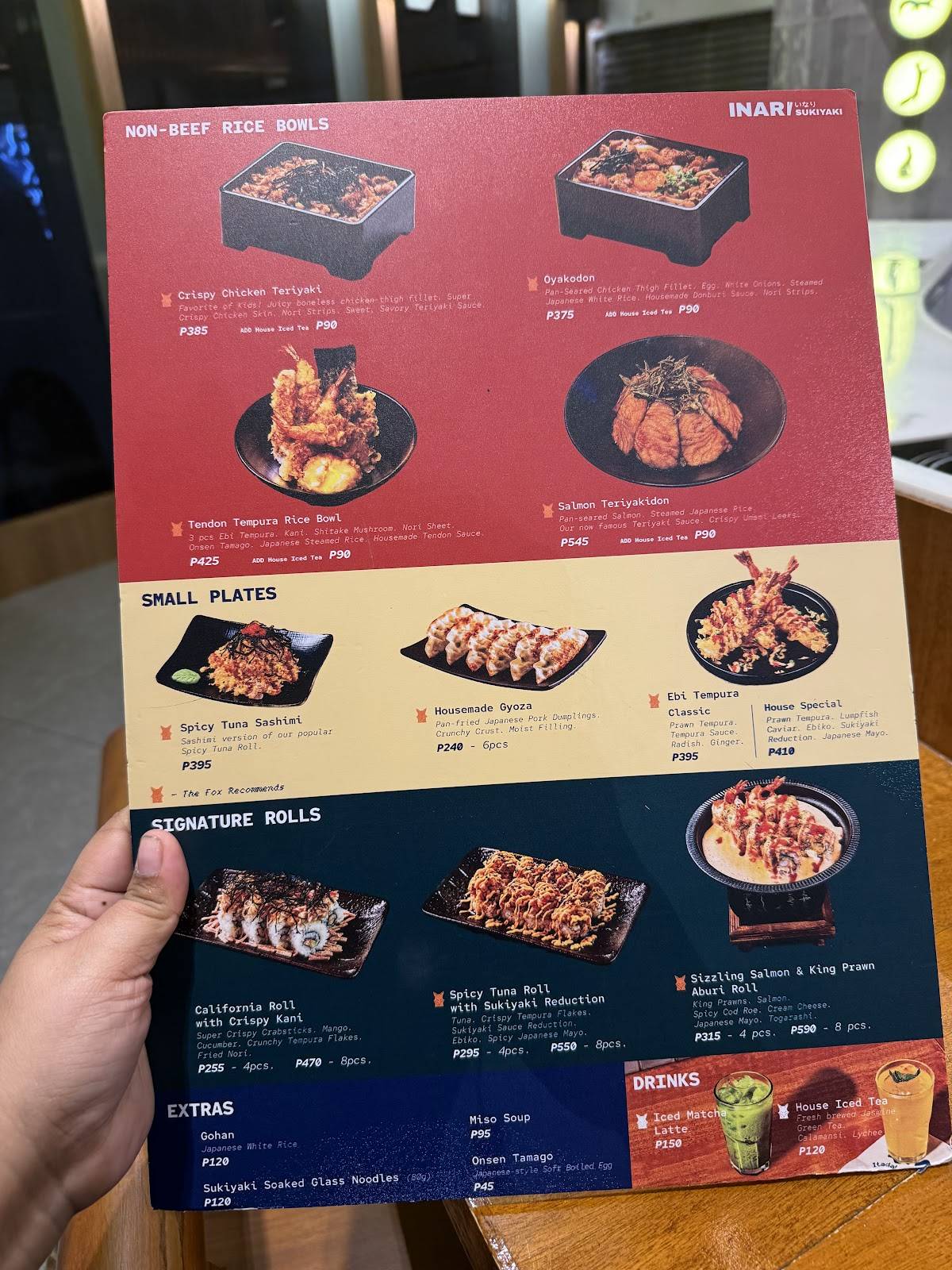 Menu at Inari Sukiyaki - QC restaurant, Quezon City, J27Q+R23