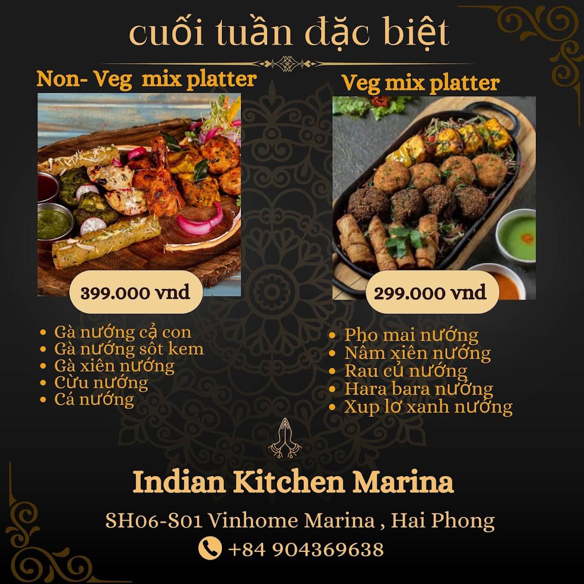 Menu at Indian Kitchen Marina Hai Phong restaurant, Hai Phong