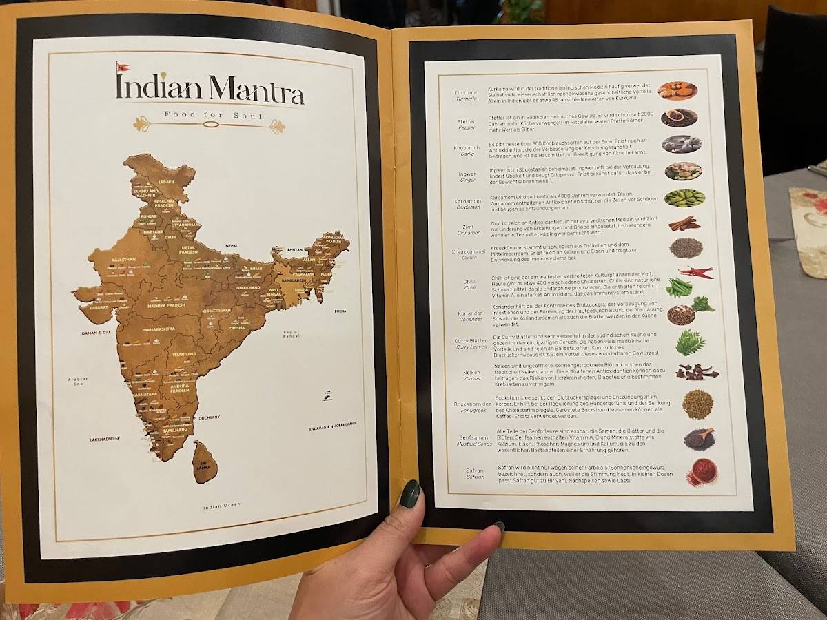 Speisekarte von Indian Mantra restaurant, Ingolstadt