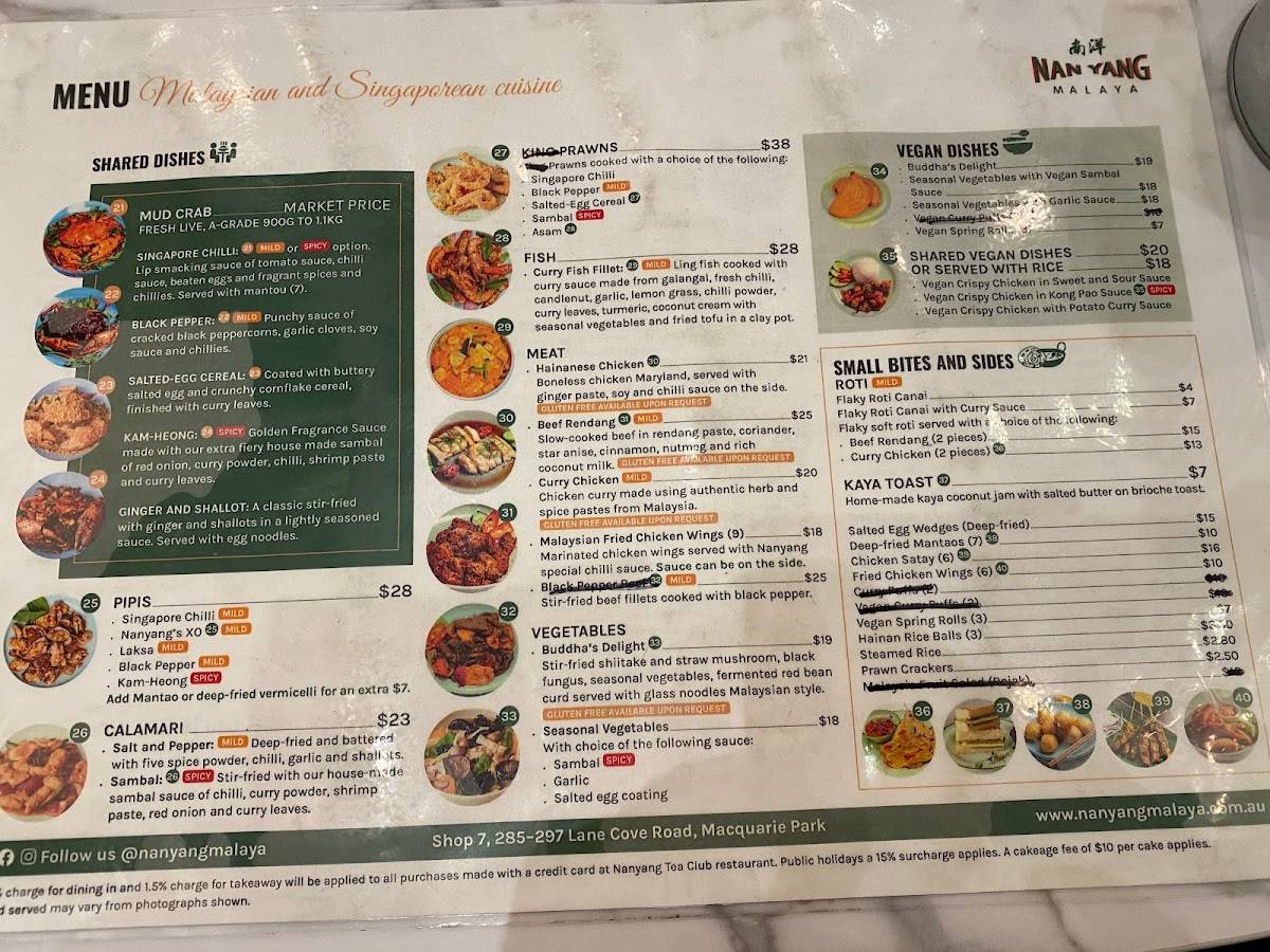 Menu at Ipoh Hawker Macquarie Park restaurant, Macquarie Park