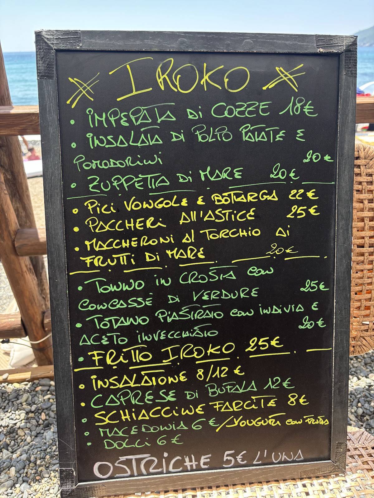 Speisekarte von Iroko Beach Club, Capoliveri