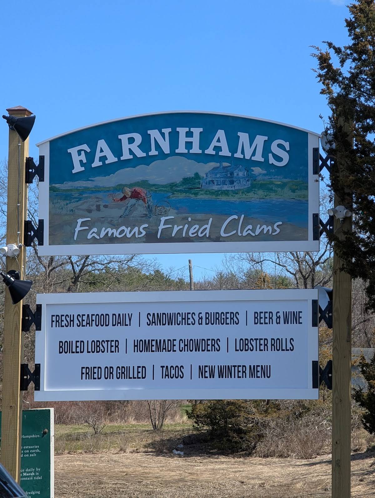Menu at J.T. Farnham's restaurant, Essex
